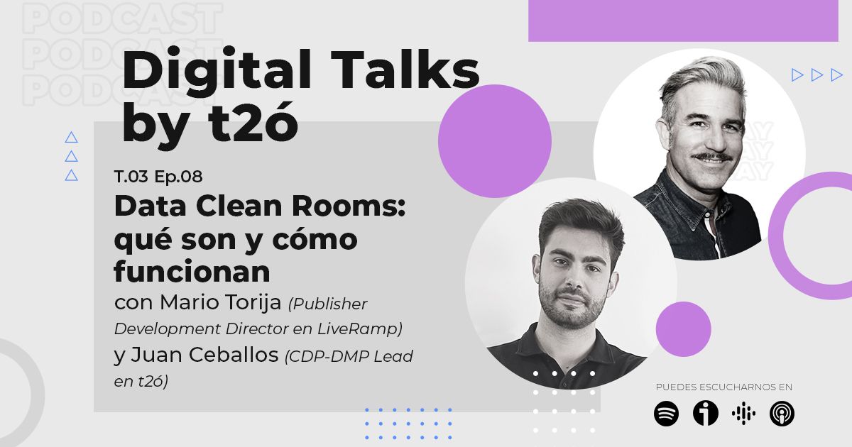 Data Clean Rooms: qué son y cómo funcionan [Podcast Digital Talks by t2ó] - t2ó